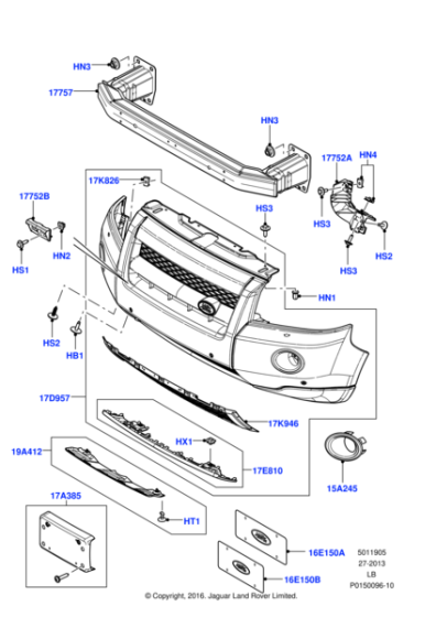 LR003278 - Land Rover Bracket - License Plate | Jaguar Land Rover ...