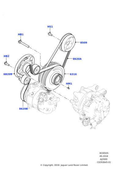 LR115492 - Land Rover Belt | Jaguar Land Rover Classic Parts