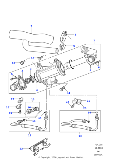 PBC000010 - Land Rover Oil cooler assembly-engine | Jaguar Land Rover ...