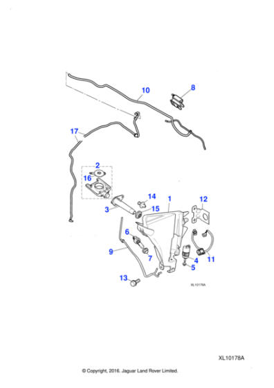 C2C30350 - Jaguar Screenwash pump | Jaguar Land Rover Classic Parts