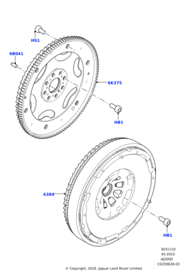 LR073824 - Land Rover KIT - DUAL MASS FLYWHEEL | Jaguar Land Rover ...