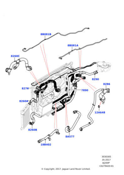 LR094124 - Land Rover Hose | Jaguar Land Rover Classic Parts