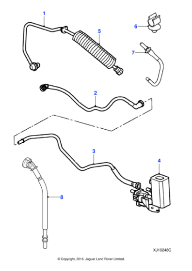 C2C8243 - Jaguar Vacuum pipe | Jaguar Land Rover Classic Parts