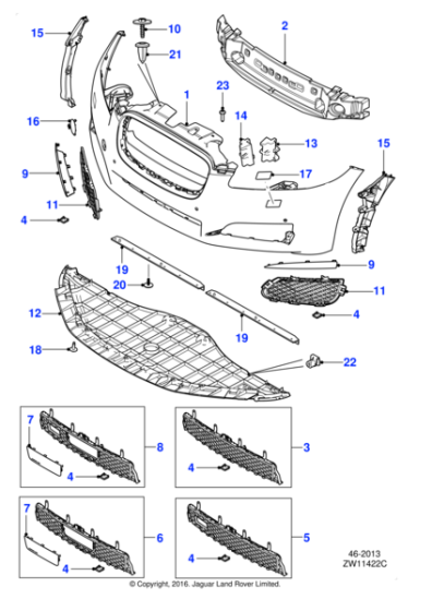 C2Z13208XXX - Jaguar Bumper cover | Jaguar Land Rover Classic Parts