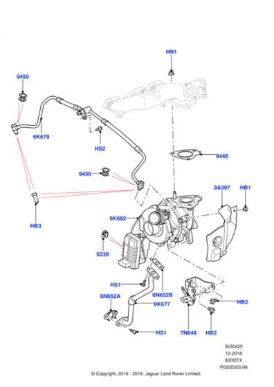 LR038163 - Land Rover Pipe - Oil Feed | Jaguar Land Rover Classic Parts