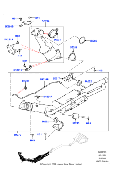 LR136501 - Land Rover Catalyst And Particle Filter | Jaguar Land Rover ...
