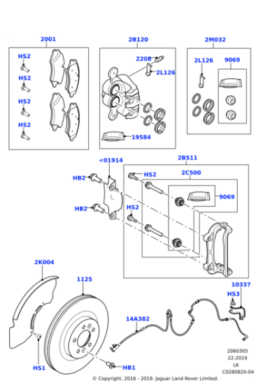 LR122455 - Land Rover Wire - Brake Pad Wear Warning | Jaguar Land Rover ...