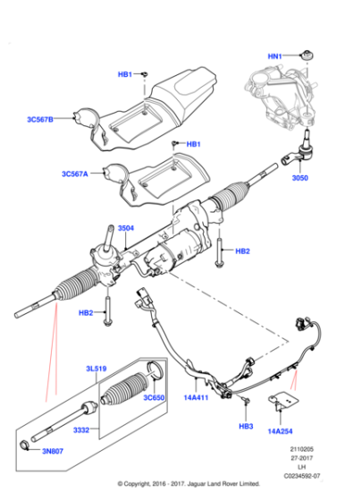 LR140517 - Land Rover Gear - Steering | Jaguar Land Rover Classic Parts