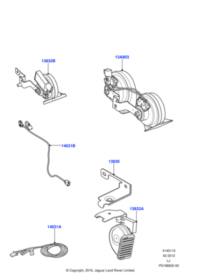 LR065129 - Land Rover Horn | Jaguar Land Rover Classic Parts