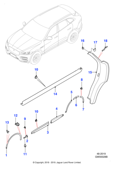 T4A17602LML - Jaguar Moulding | Jaguar Land Rover Classic Parts