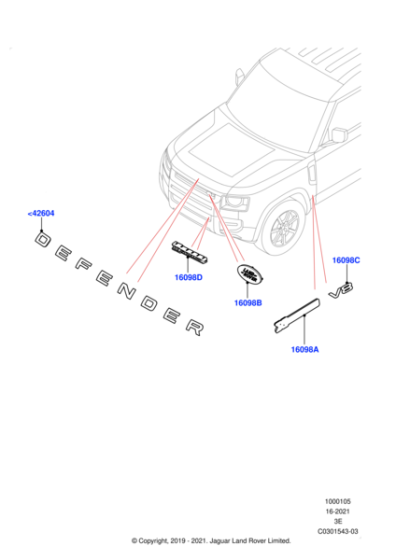 LR130857 - Land Rover Decal - Stripe | Jaguar Land Rover Classic Parts