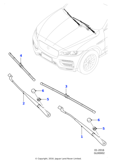 T4A13719 - Jaguar Wiper blade | Jaguar Land Rover Classic Parts