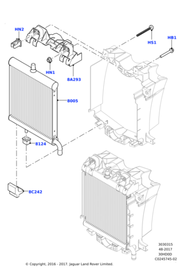 LR062670 - Land Rover Radiator | Jaguar Land Rover Classic Parts