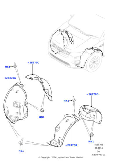 LR073060 - Land Rover Shield - Splash - Wheelhouse | Jaguar Land Rover ...
