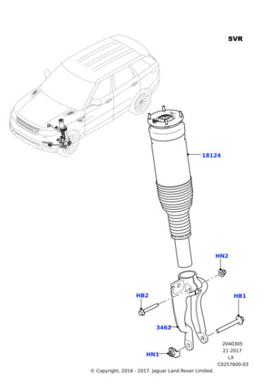 LR087089 - Land Rover Shock Absorber | Jaguar Land Rover Classic Parts