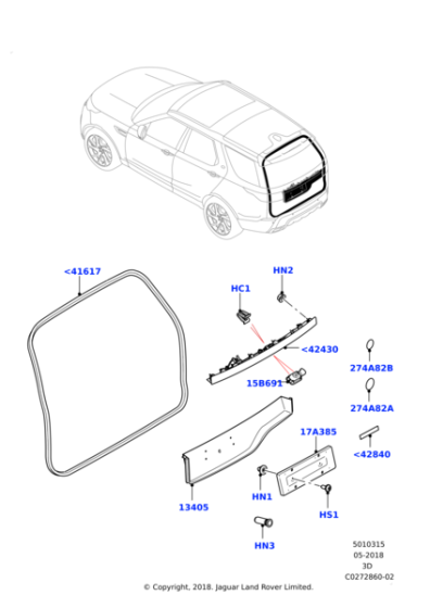 LR083124 - Land Rover Moulding | Jaguar Land Rover Classic Parts