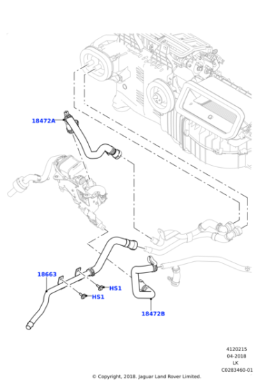 LR100017 - Land Rover Hose - Heater Water | Jaguar Land Rover Classic Parts