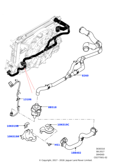 LR091796 - Land Rover Hose | Jaguar Land Rover Classic Parts