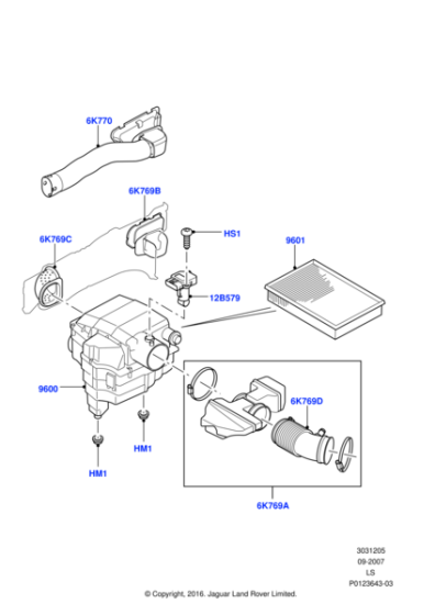 PHD500621 - Land Rover Duct - Air | Jaguar Land Rover Classic Parts