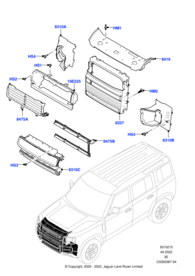 LR129985 - Land Rover Shutter - Radiator Control | Jaguar Land Rover ...