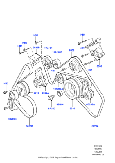 PQS500241 - Land Rover Belt | Jaguar Land Rover Classic Parts