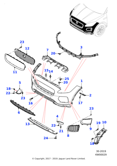 J9C7210 - Jaguar Nose panel | Jaguar Land Rover Classic Parts