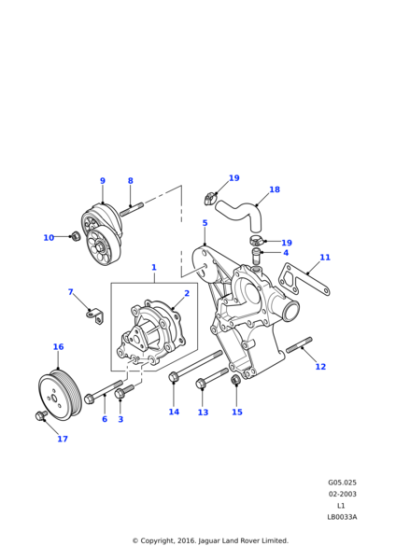 STC1086 - Land Rover Pump assembly-engine coolant | Jaguar Land Rover ...