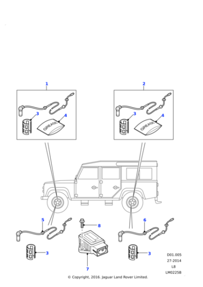 SSW500090 - Land Rover Kit-antilock brake system sensor | Jaguar Land ...